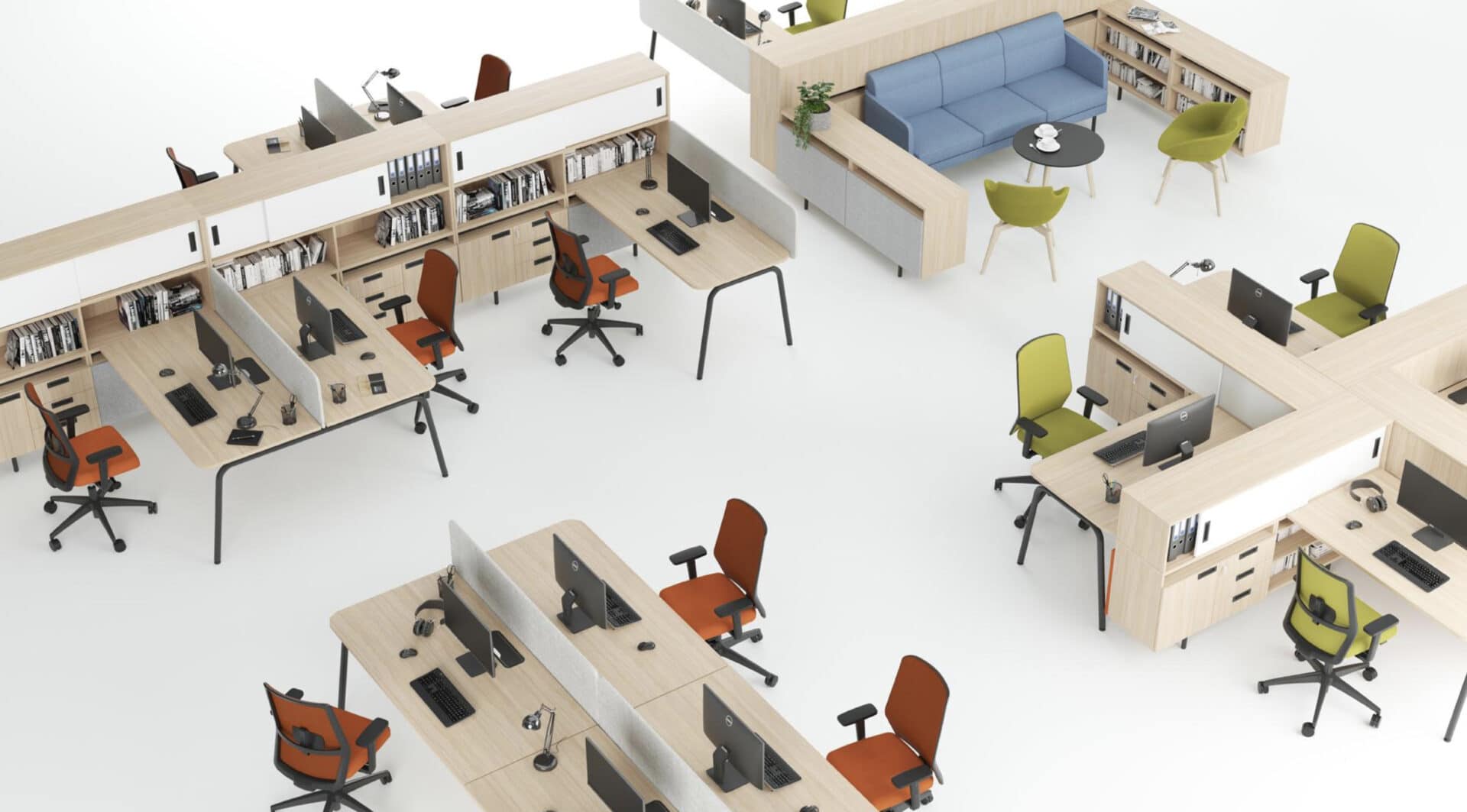 ROUND desk system - For effective workplace design - BSL Lifestyles